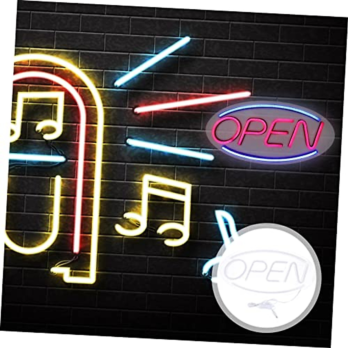 GARVALON opne ambient light business hours sign LED Neon Open Sign Bright LED Open Sign open signs for business large open signs Neon Open light outdoor decorate Acrylic office