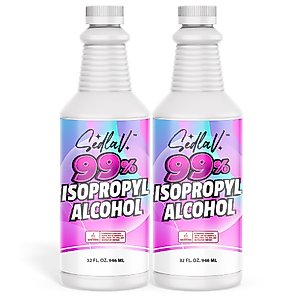 SEDLAV Isopropyl Alcohol 99% Rubbing Alcohol 99 Percent Purity 32 Fl Oz (2)