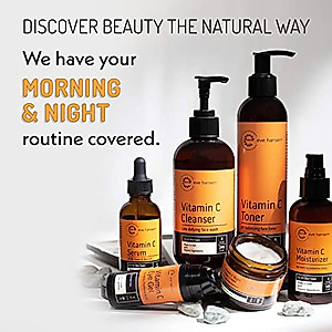 Vitamin C Cleanser Face Wash | HUGE 8 oz Anti Aging Facial Cleanser for Dark Circles, Age Spots and Fine Lines | Natural Gel Face Cleanser with Aloe Vera, Vitamin E & Rosehip