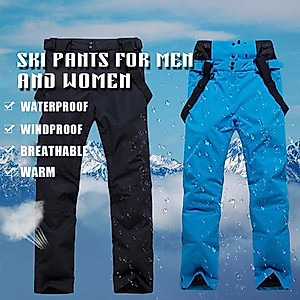 Women's Detachable Ski Bib Pants Ladies Outdoor Windproof Waterproof Snow Pants Waterproof and Breathable,style4 S