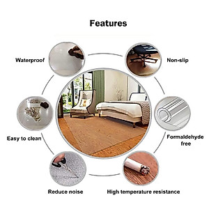 Clear PVC Desk Chair Mat Rectangular Vinyl Floor Protector Mat,Chair Mat-PVC Transparent Non-Slip Durable Floor Protector Mat for Office Home Hard Floor Carpet,1.5mm,80cm/100cm/120cm/140cm/160cm Wide,