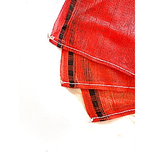 St. Boniface Bag Company | Red Mesh Bags | Size: 16 X 25" | Potato Storage | Onion Bag | Vegetable Bag | Firewood Bag | Reusable Produce Bag | Heavy Duty Grocery Mesh Bags | 25 LBS CAPACITY (5)