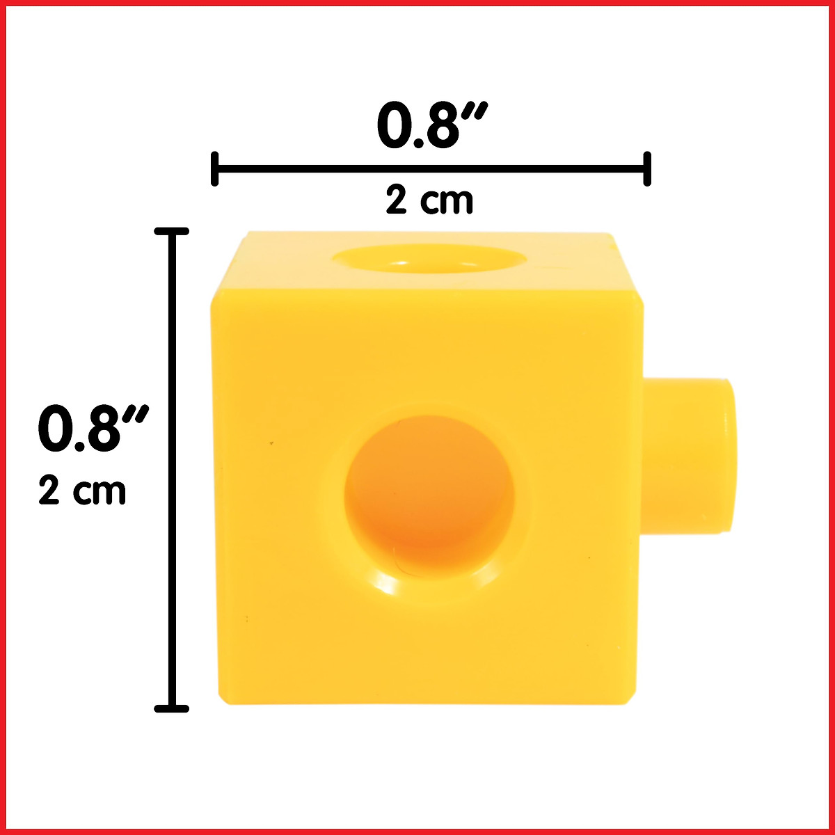 Edx Education Construction Linking Cubes - Mini Jar Set of 80 - Linking Cubes - STEM Play - Math Manipulative for Kids