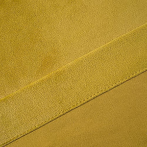 DriftAway Boho Velvet Handmade Tassel Curtain Room Darkening Thermal Insulated Window Curtain Rod Pocket 2 Panels 50 Inch by 84 Inch Gold Yellow