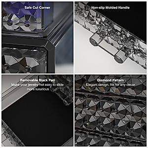 Awenia 4 Pack Stackable Makeup Organizer[Upgraded],Acrylic Cosmetics Storage Large Capacity with 11 Drawers For Brush Holder,Perfume or Jewelry Display,Plus Size| Ship from USA(Gray)