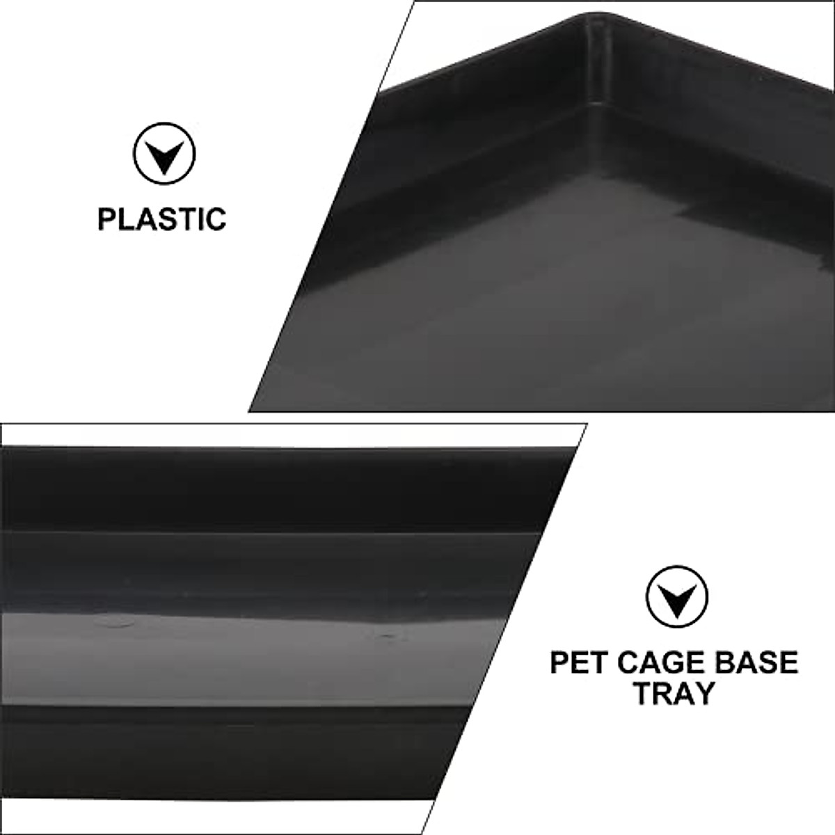 Dog Crate Replacement Pan- Plastic Pet Cage Cleaning Tray- Cage Tray Plastic Base Tray for Rabbit Dog Cat 43x28cm