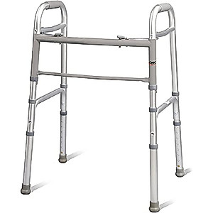 Carex Lightweight Folding Walker for Seniors, Adult Walker, Portable Medical Walker with Adjustable Height, 30-37 Inches, Senior Walker and Walker for Adults, Foldable