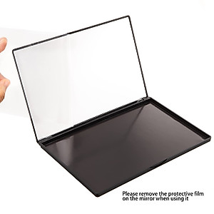 Allwon Medium Empty Magnetic Plastic Eyeshadow Makeup Palette with 15Pcs Adhesive Empty Palette Metal Stickers for Eyeshadow Lipstick Blush Powder