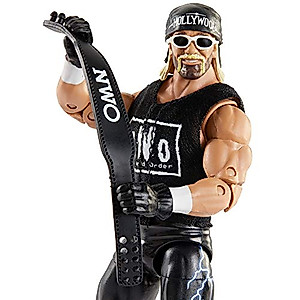 WWE Ultimate Edition Wave 7 Hollywood Hogan Action Figure 6 in with Interchangeable Entrance JacketLanternExtra Head and Swappable Hands for Ages 8 Years Old and Up