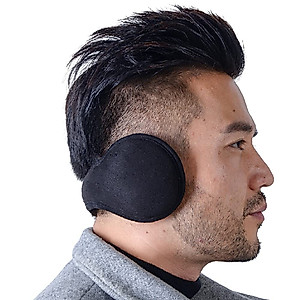 Caistre Winter Warm Outdoor Earmuffs, Foldable Ear Warmers Knit Furry Fleece Ear Muffs for Women Men