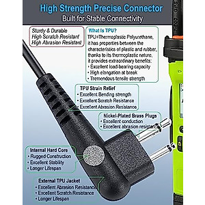 commountain CP200D CLS1410 Earpiece Compatible for Motorola Radios R2 CLS1110 CP100D CP200 CP185 BPR40 BPR40D DTR700 DTR650 RDU4100 RDU4160D RMU2040 RMU2080D CLS CP, G Earhook Headset Ear Piece-2 Pack