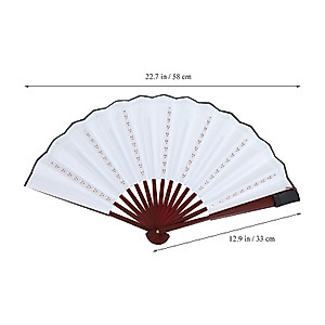 NUOBESTY Handheld Fan Handheld Fan Fans Fans Large Folding Hand Rave Fan Chinease Japanese Folding Hand Fan Festival Fan for EDM Club Music Festival Event Party Dance Hand Held Fan Hand Held Fan