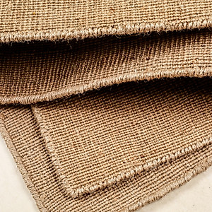 RIANGI Jute Rug - Natural Jute Rugs, Braided Rectangle Jute Rug 4 X 6 Area Rug, Versatile 4x6 Area Rug, Perfect Area Rug 4x6 for Farmhouse Rugs for Living Room - 4x6 Jute Rug