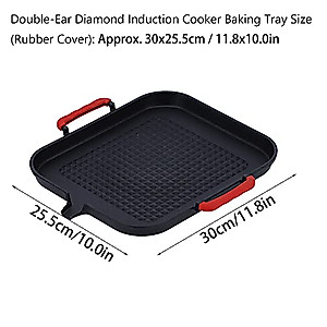 Garden supplies Multi Function Barbecue Plate Portable BBQ Non‑Stick Baking Tray for Home Restaurant Outdoor(RvSky)