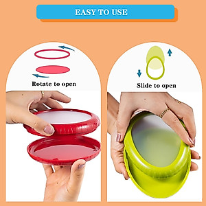 WREAGD Reusable Fruit Vegetable Storage Box Container with Lids for Fridge (Set of 4)