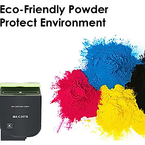 ZHINGUAN Remanufactured 1PK MX-C35T MX-C35TB Black Toner Cartridge Works for Sharp MX-C357F MX-C407P Printer