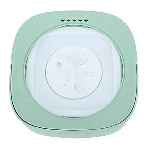 Foldable Washing Machine, Automatic Portable ABS Mini Washing Machine US Plug 100‑240V for Travel (Green)