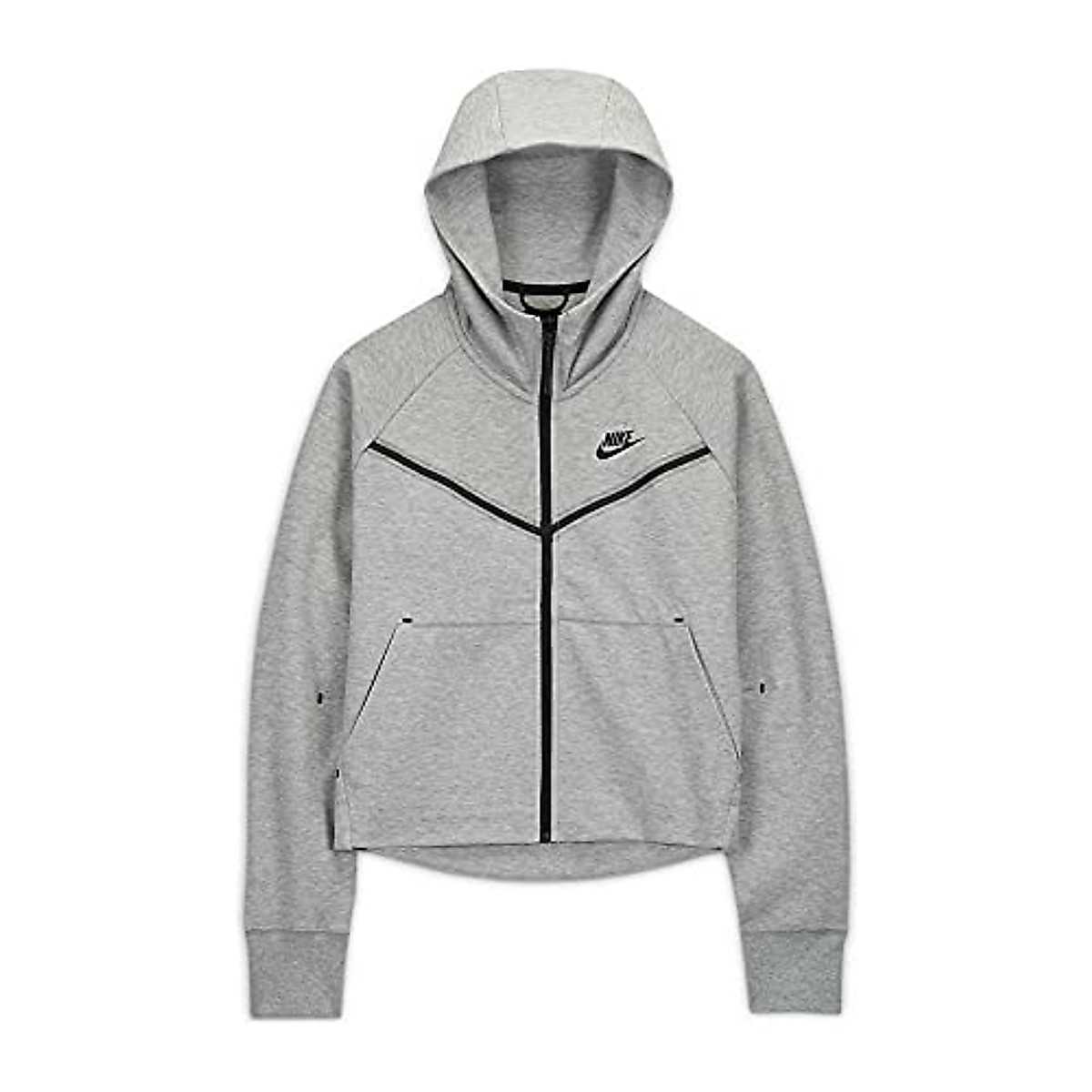 Nike mens Sportswear Tech Fleece Full-Zip Hoodie, Dark Grey Heather/Black, Medium