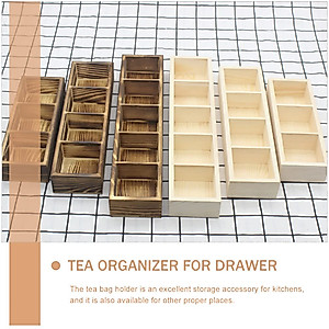 3 Storage Wooden Box Tea Drawer Organizer Sugar Packet Organizer Tea Bag Holder Tea Bag Storage Tea Storage Containers Tea Bag Dispenser Coffee Bar Organizer Tea Storage Organizer