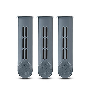 Dafi 3-Pack Water Carbon Filters for The Dafi Soft and Solid Filtering Bottle | Replacements for Sport Water Bottle | Personal Water Filter | Waterbottle | Grey