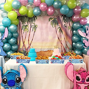 Stitch Birthday Decorations - 24pcs Stitch Party Paper Food Trays, Stitch Theme Party Paper Trays for Lilo and Stitch Birthday Party Decorations