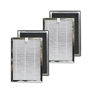 PUREBURG 4-Pack Replacement 3-in-1 High-efficiency HEPA Filters Compatible with Medify MA-25 / MA-25B / MA-25W / MA-25S Air Purifiers