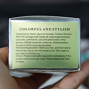 Temporary Silver Gray Hair Spray Color, Luxury Coloring Mud Grey Hair Dye Wax,Washable Treatment with All Day Hold. Non-Greasy Matte Hairstyle Ash for Party, Cosplay (1, Gray)