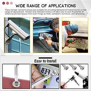 Hilitchi 100Pcs 7Sizes M4 Button Head Torx Security Screws Stainless Steel Tamper Proof Screws w T20 Bit, M4x8/12/16/20/25/30/35(Assortment Kit)