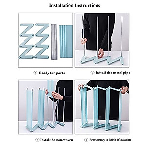 CARURLIFF 2 Packs Assemblable Small Shoe Racks Can Hold 8-12 Pairs Kids Shoe Rack Organizer for Entryway, Closet, Children's Bedroom (Blue & Pink - 4 Tier)