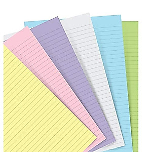 1InTheOffice Wide Filler Paper, Loose Leaf Binder Paper, Pastel, 8"W x 10.5"H, 100/Pack