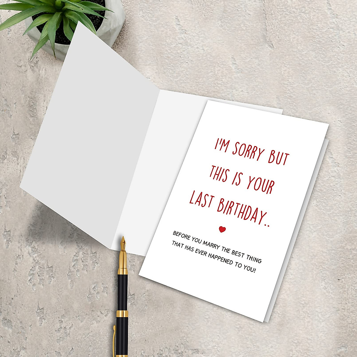 Leinessy Funny Fiancé Birthday Card, Rude Happy Birthday Card, Humor Bday Card for Husband to Be, Fiance Birthday Gift