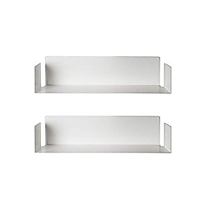 TEEbooks - Bookshelves - Set of 2 - Steel - White - 23,6" x5,9 x5,9