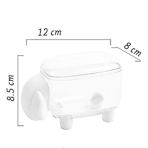 Apothecary Party with Holder, Clamp Containers Canister Accessories Jewelry Jar Clear Makeup Sheep Organizer Toothpicks Container Sheep- Cosmetics Sundries Countertop