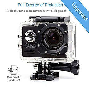 TEKCAM Action Camera Waterproof Case Underwater Protective Housing Case Compatible with AKASO EK7000/REMALI CaptureCam/Apexcam/Vemont/HLS/Jadfezy/AWOLFANG GA300 Action Camera