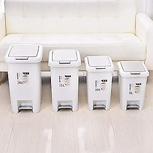 Daliuing Modern Mini Wastebasket Slowly Drop The Color of Mute Foot-Operated Trash can Garbage Can with Lid for Kitchens, Home Offices, Kids Rooms