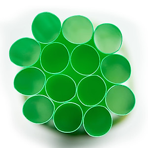 vaoruteng 10 Inch Drinking Straws (10 Inch x 0.28 Inch) (250, Green)