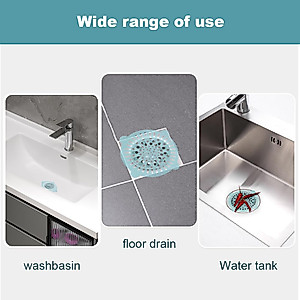 Drain Hole Hair Collector, Shower Drain Hair Catcher Mesh Stickers, Hair Drain Stickers Filter Patches Shower Drain Covers Floor Drain Stickers for Bathroom, Laundry, Bathtub, Kitchen Sink (100)
