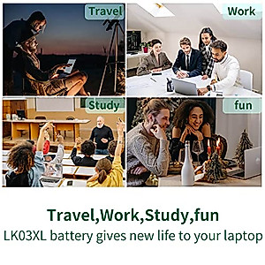 DMKAOLLK LK03XL L09281-855 Battery for HP Envy X360 Convertible 15m-cn0xxx 15-cn0xxx 15m-cp0xxx 15-cr0xxx 15-bp0xx 15-bq2xx 17-ae1xx 15m-cn0012dx 15m-cn0012dx 17m-bw0013dx LK03052XL 916814-855