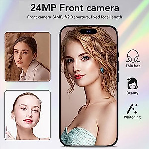 LJCM 3G Mobile Phone, 6.6 Inch HD Screen 7731E Quad Core 2.4G 5G Dual Band WiFi (#3)
