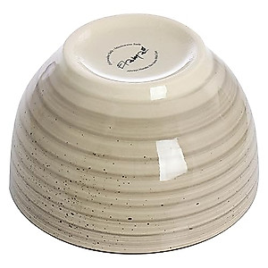 Elama Gia 24 Piece Round Stoneware Dinnerware Set in Cream