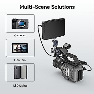 SMALLRIG Clamp, Camera Mount Clamp, Crab-Shaped Super Clamp with 1/4"-20, 3/8"-16 Threaded Holes, Payload 7.7lbs/3.5kg, for Most Photographic Accessories - 3755B