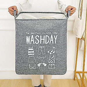 Futchoy Clothes Organizers Storage Bag,With Reinforced Handle,Under Bed Storage Bags,Sweater Clothes Storage Containers,Gray