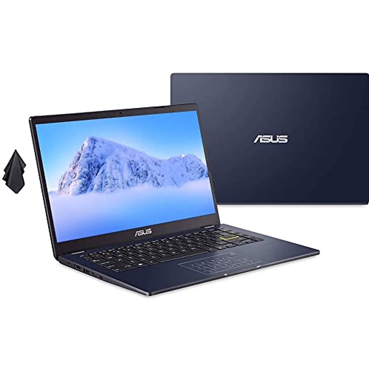 ASUS 2022 L410 Thin Light Student Laptop Computer, 14" FHD Display, Intel Celeron Processor, 4GB RAM, 512 GB Storage, 12Hours Battery, Backlit Keyboard, Windows 10 + 1 Year Microsoft 365, Star Black