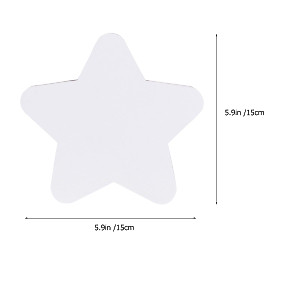 Exceart 5 Pcs Canvas Painting Board Round Edge Star Shape Blank Art Cotton Oil Paint Drawing Panel for Artist Hobby Painter Students Kids 15x15cm