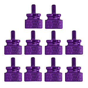 SOLUSTRE 10PCS Chassis Thumb Screws Computer Case Screws Computer Case Thumbscrew Knurled Thumbscrews Practical Screw Computer Screws Computer Part Accessories Aluminum Alloy Purple