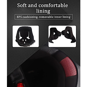 Bluetooth Motorcycle Dual Visor Helmet DOT Approved Flip Up Modular Unisex-Kids Full Face Helmet for Off-Road Motocross ATV Snowmobile Cruiser Bobber Skull Pattern Helmet-I-XX-Large