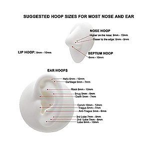 Dtja 16G Sterling Silver Piercing Nose Ring Cubic Zirconia 9mm Septum Hinged Segment Small Hoop for Women CZ Cartilage Conch Tragus Stud Earring Hypoallergenic Body Pierced Jewelry 1 Piece Luxury