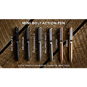 BIG IDEA DESIGN Mini Bolt Action Pen (Titanium - Stonewashed)