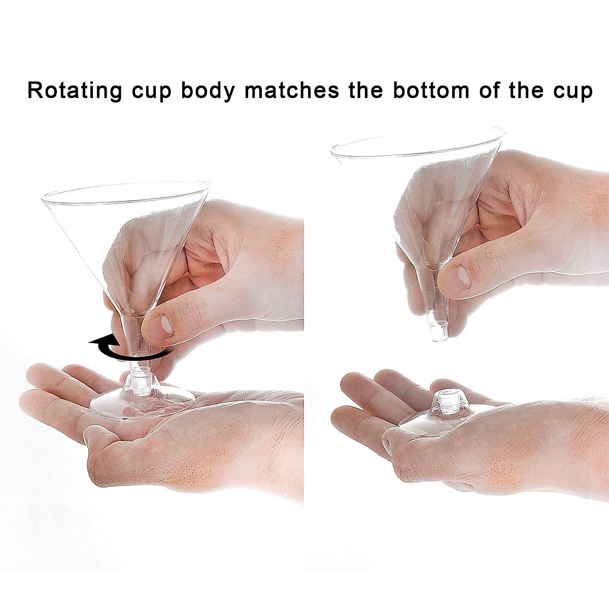 7oz Plastic Martini Glasses for Parties,72 pack Clear Plastic Martini Glasses,Mini Dessert Cups,Clear Plastic Wine Glasses,Plastic Cocktail Glasses