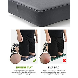 AZBESTPRO Bamboo Garden Kneeler and Seat Heavy Duty, Upgrade Gardening Bench and 2-inch Thick Kneeling Pad 1 Larger Tool Bags, Gardening Gift for Women Men, for Gardeners